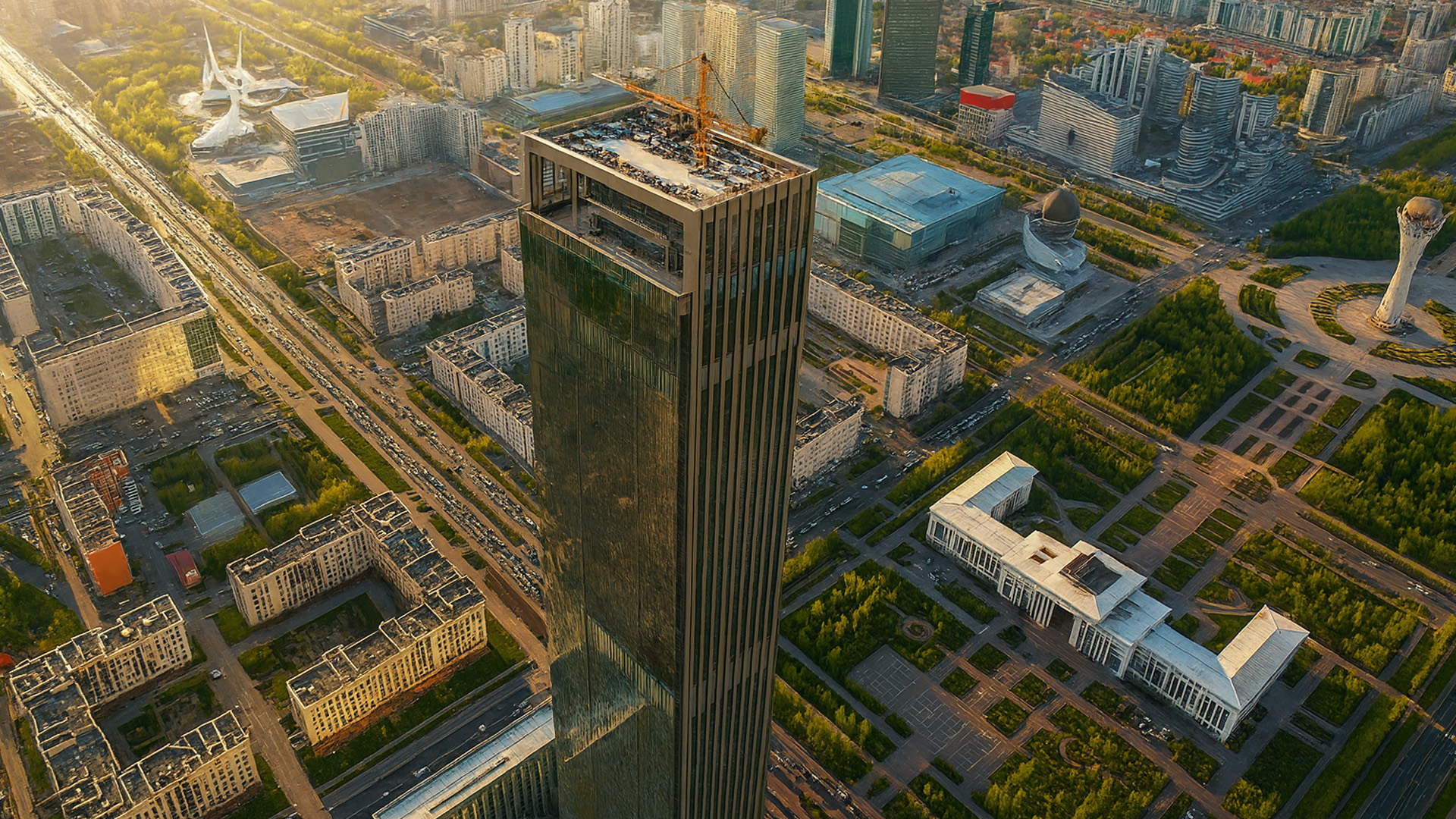 Cityscape of Astana, Kazakhstan – Aerial Footage in 4K