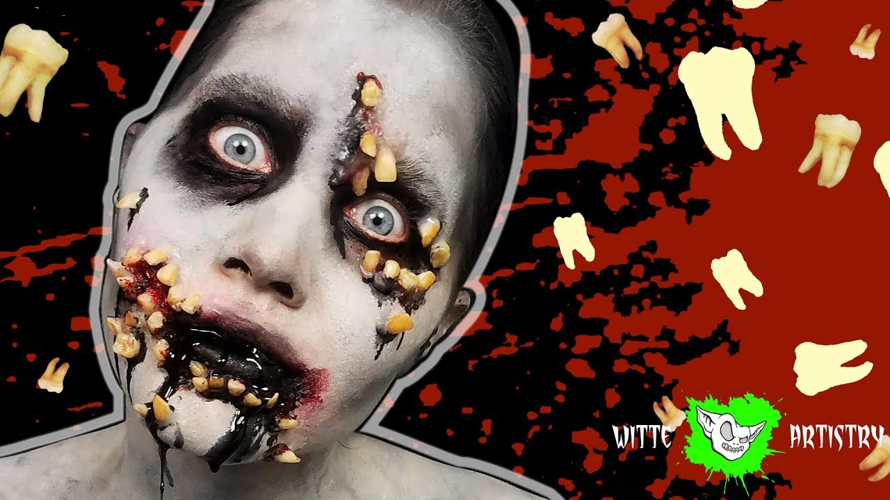 Simple Spooky Tooth Demon Makeup Tutorial