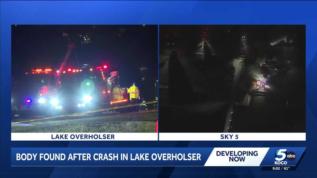 Body found after car crashes into Lake Overholser