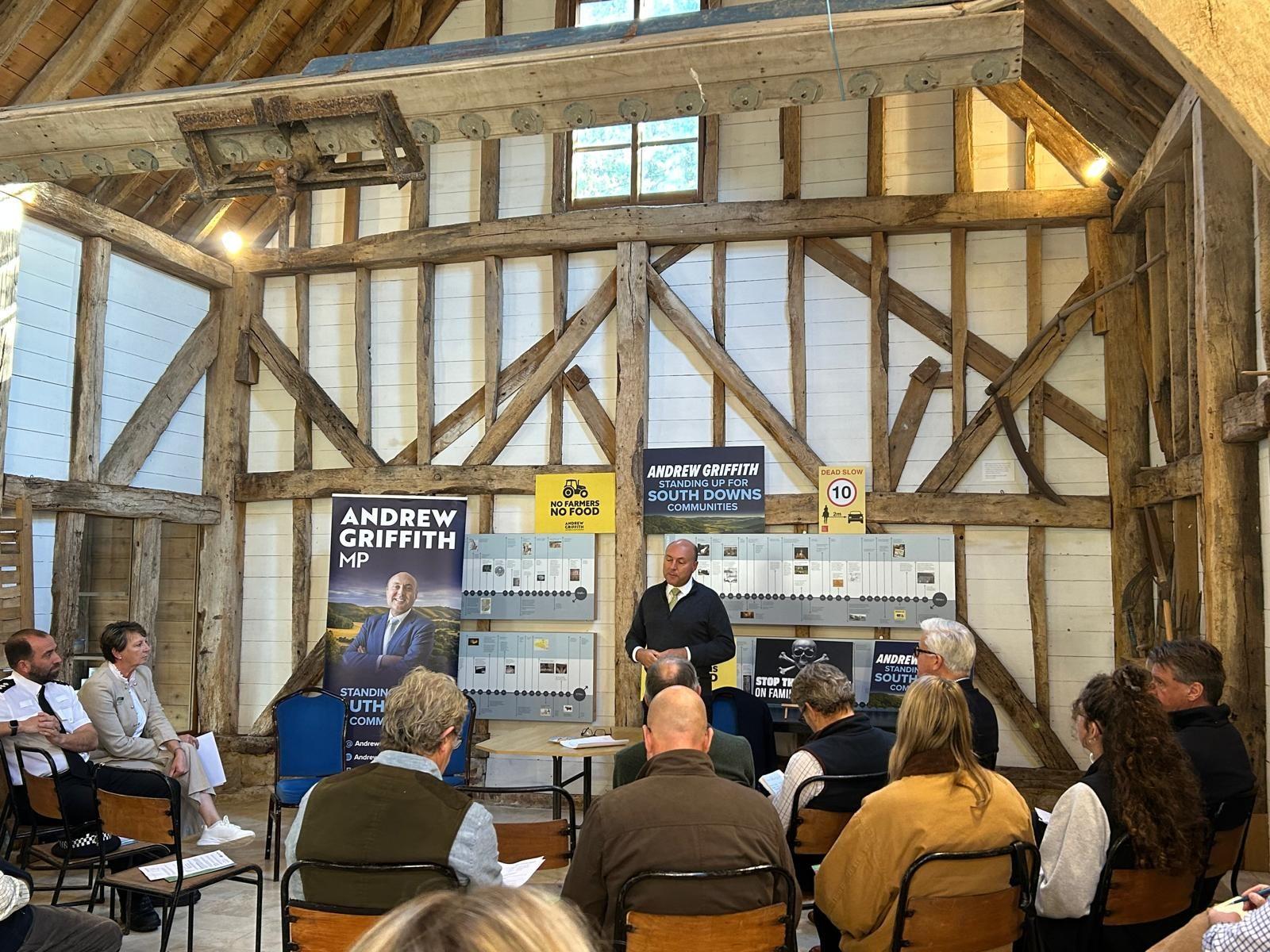 Andrew Griffith MP hosts Autumn Farm to Fork meeting in Sullington
