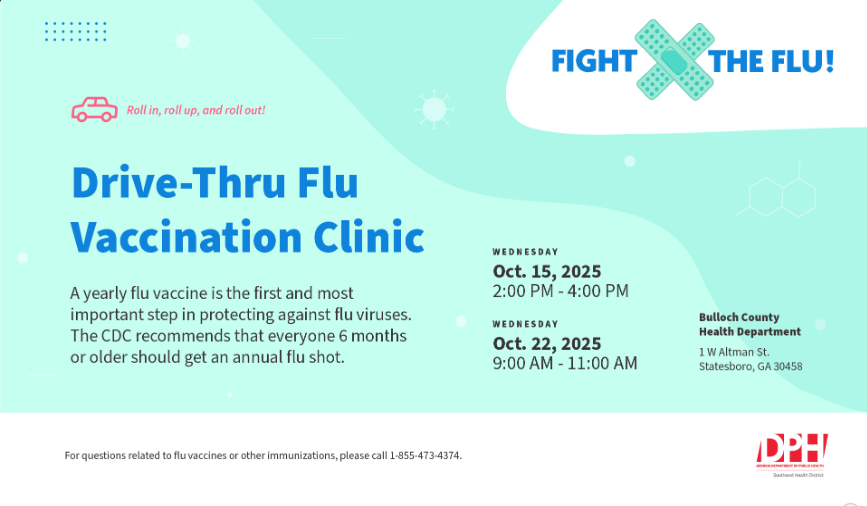 Bulloch County Health Department to host drive-thru vaccination clinic