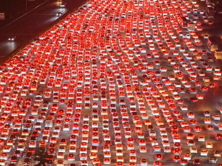 36 Lanes to Nowhere: Inside China’s Massive Holiday Traffic Jam