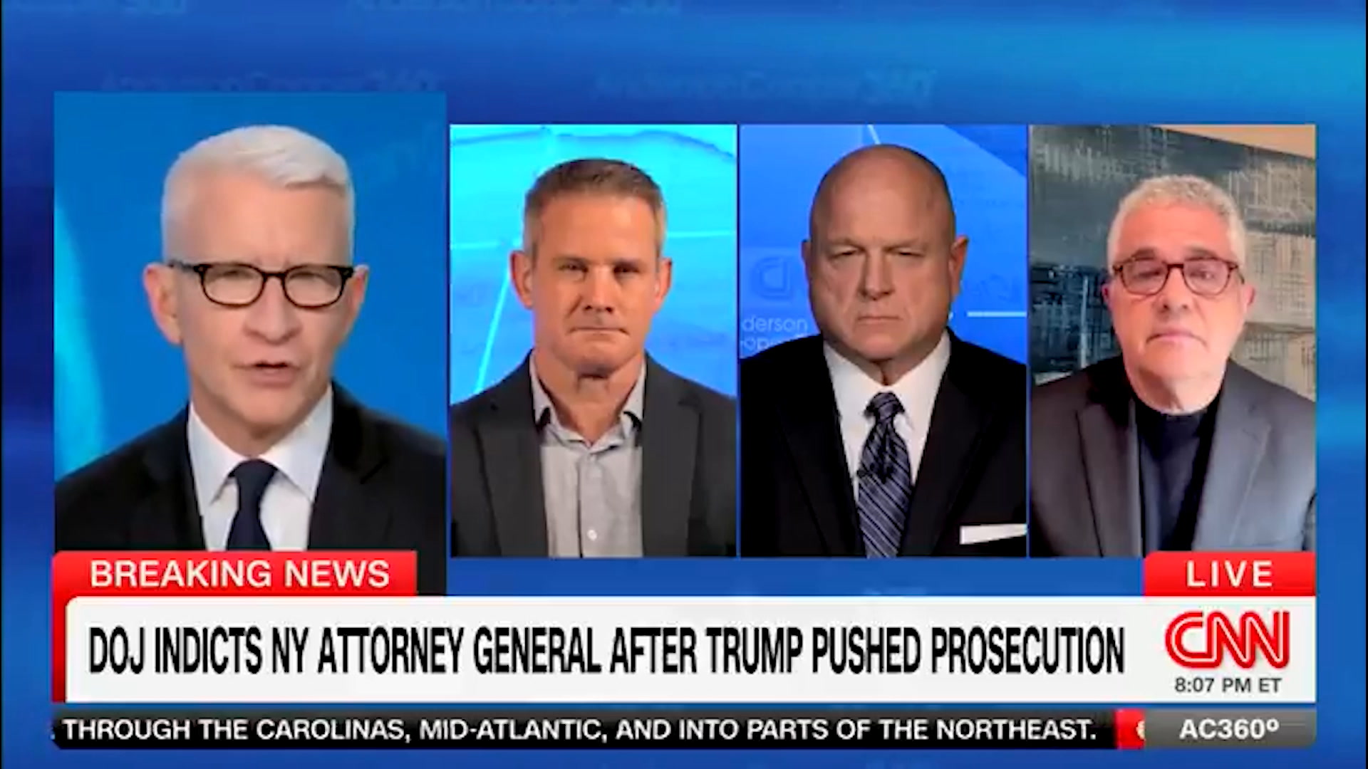 CNN's Anderson Cooper takes shot at newly-indicted Letitia James