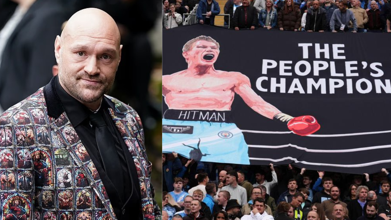 Tyson Fury shocks mourners in bold self-printed suit at Ricky Hatton ...