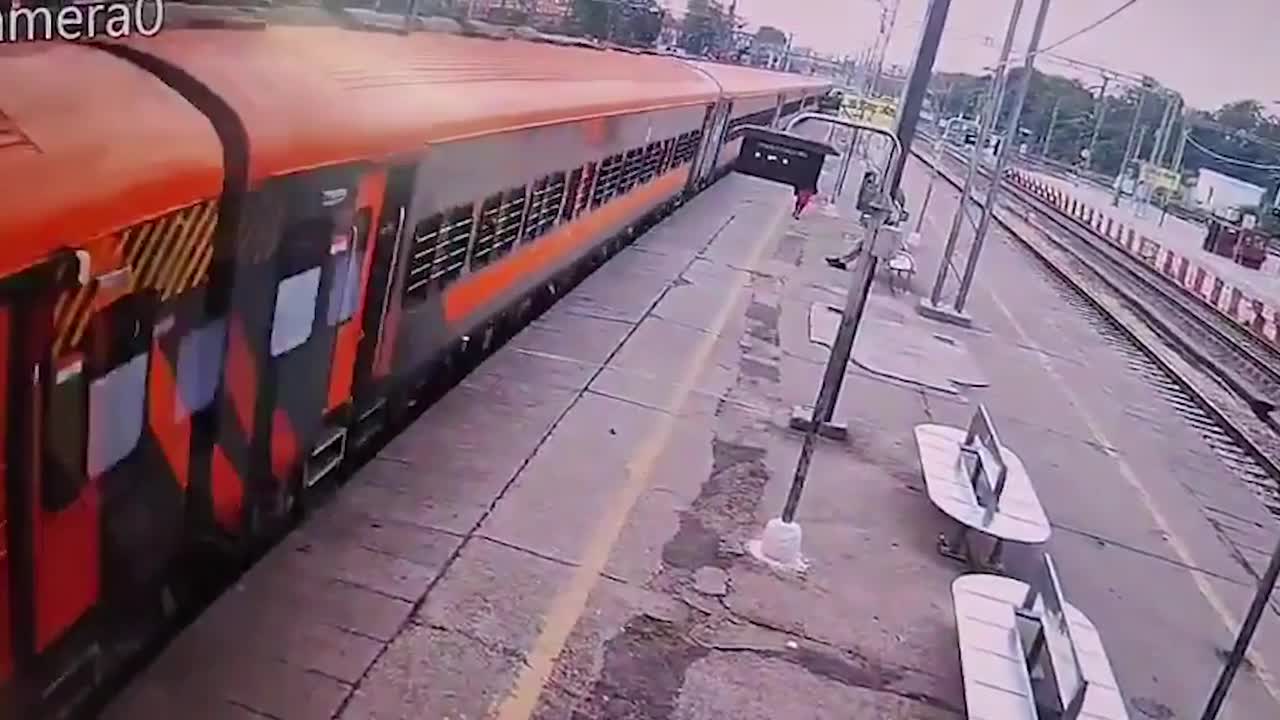 Hero station guard rescues youngster dragged from platform under moving ...