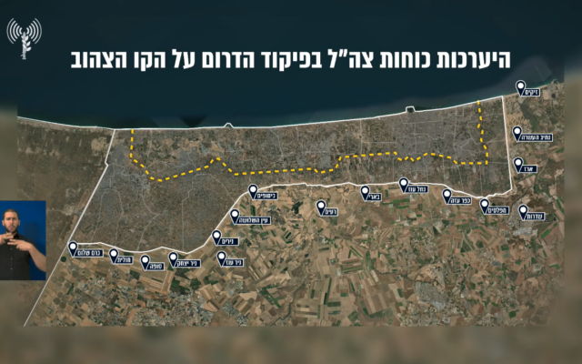 IDF says Gaza redeployment map presented earlier is illustrative, does ...