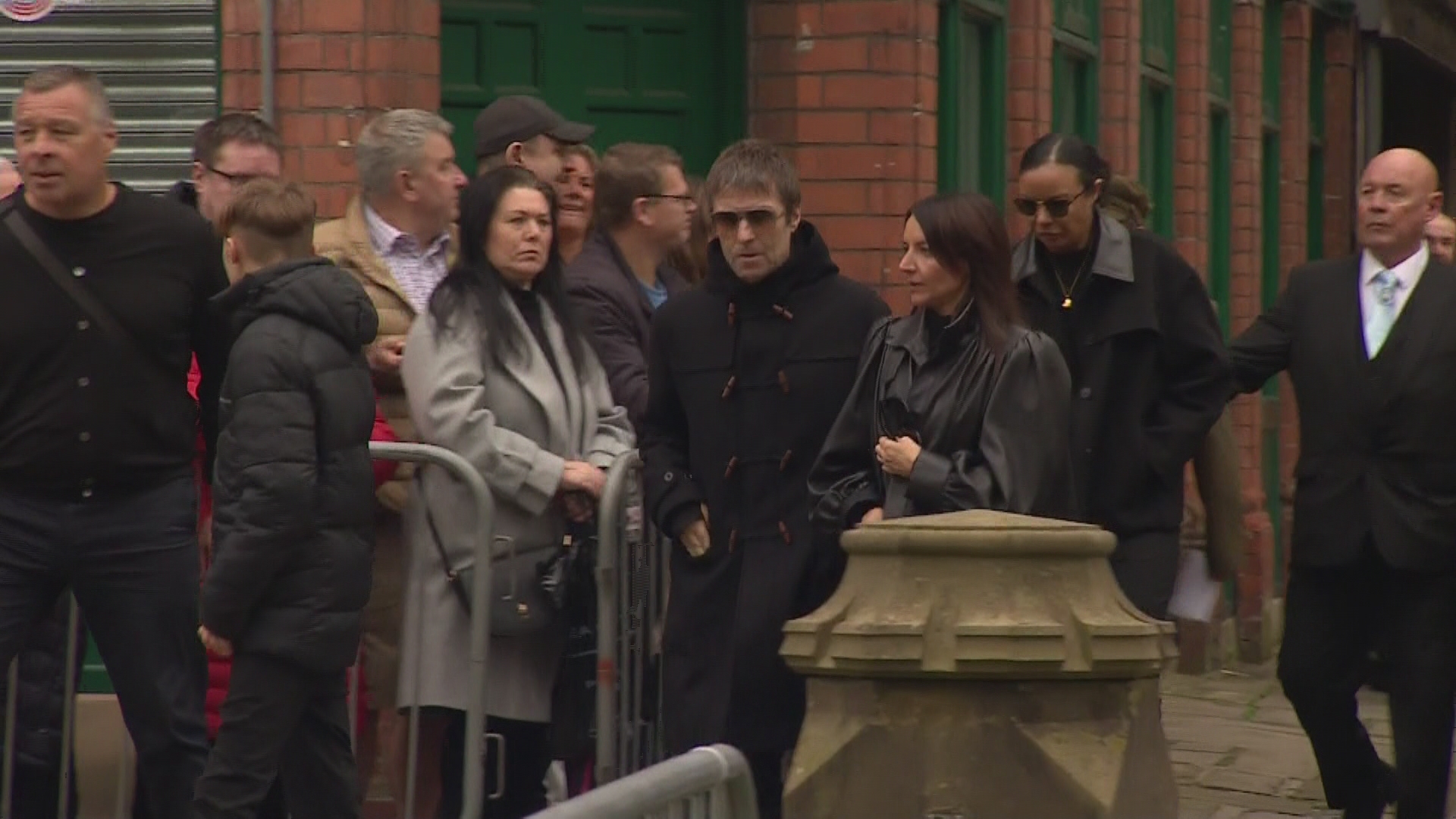 Liam Gallagher arrives at Ricky Hatton's funeral
