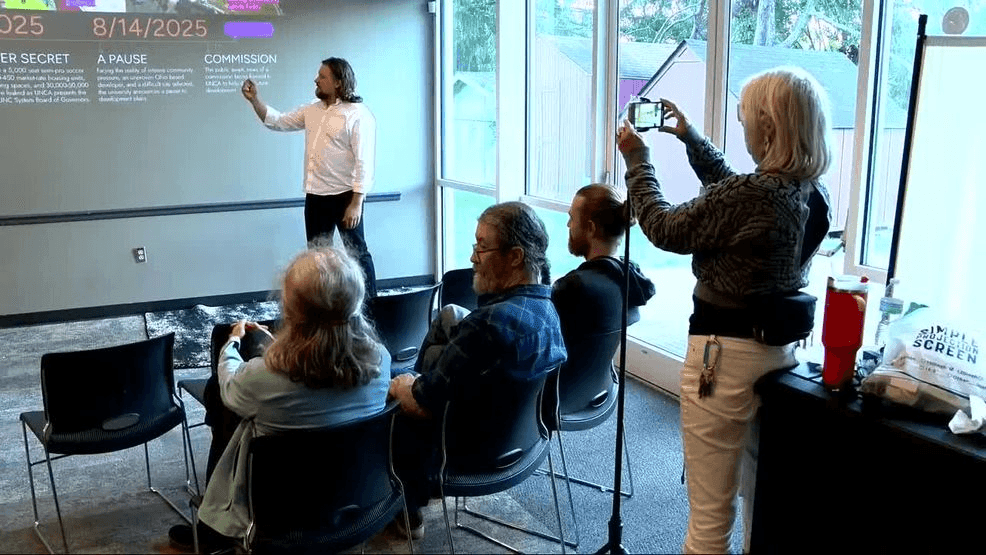 Group shares alternative development ideas for UNCA's Millennial Campus