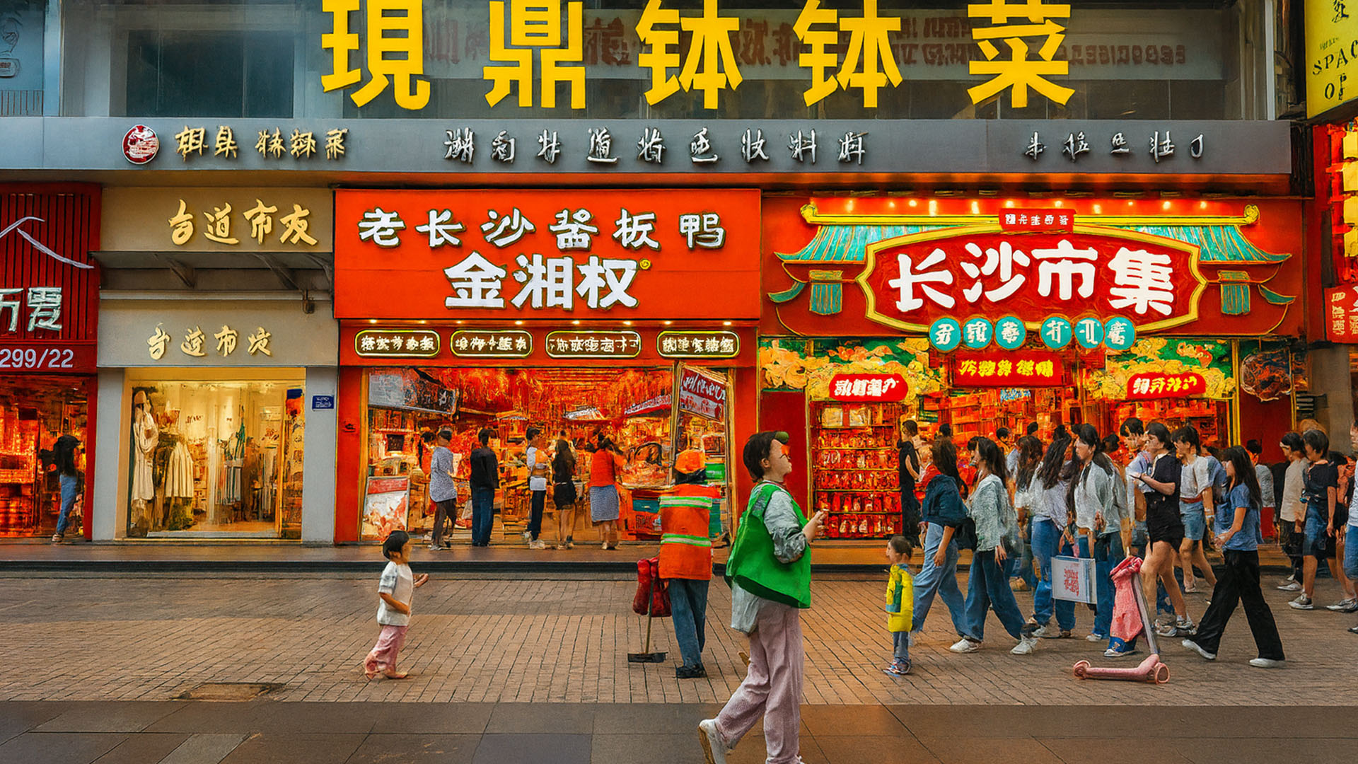 Changsha Downtown Walking Scene – China 4K