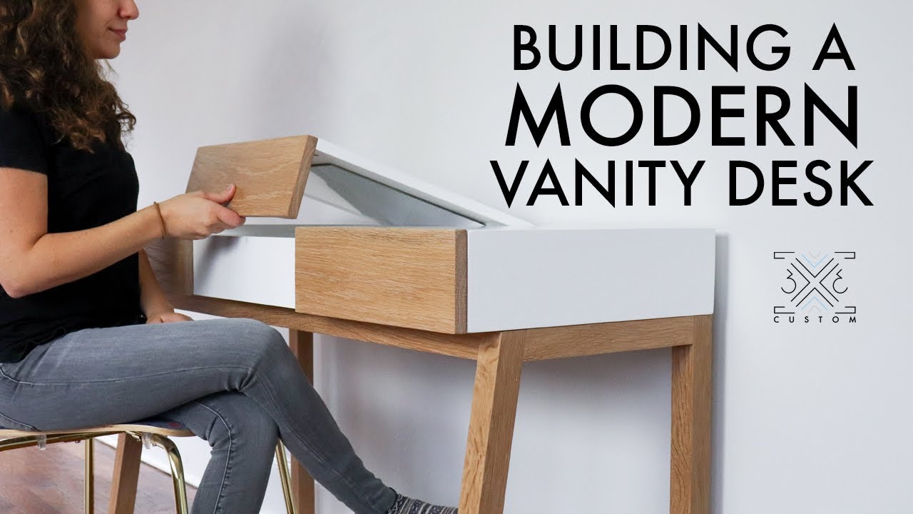 I built a stunning modern vanity desk!