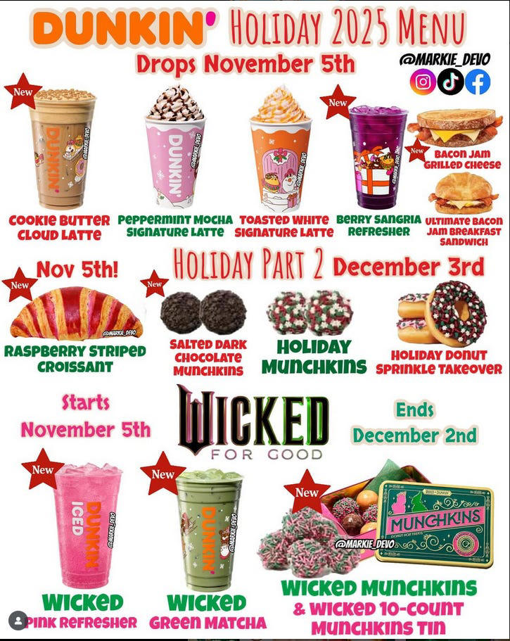 2025 Dunkin’ Holiday Menu Leaks: See What’s Coming This Holiday Season