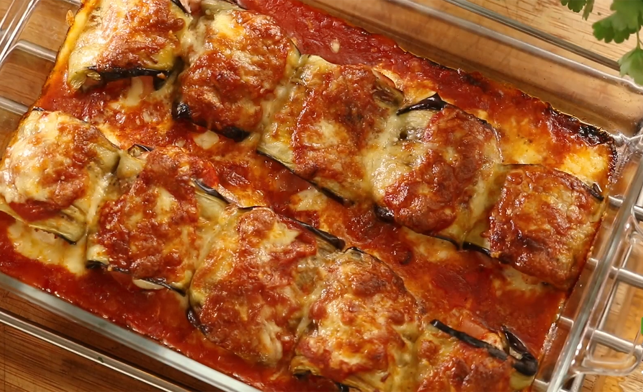 I made eggplant involtini with smoked ham 🍆