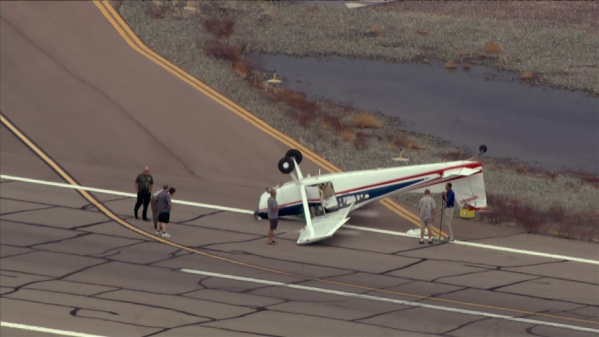 Small plane flips, lands upside down at Deer Valley airport