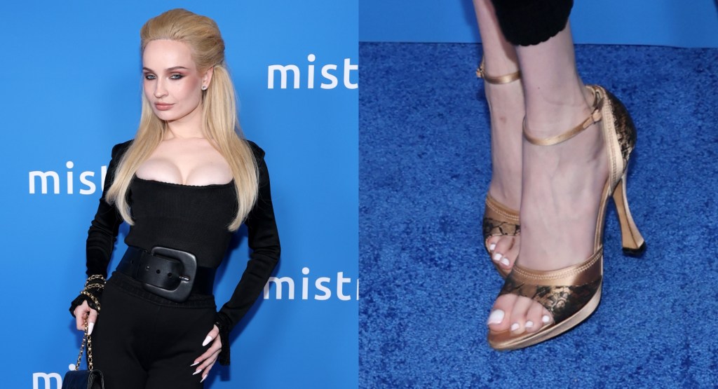 Kim Petras Styles Vintage Christian Dior Lace Sandals for Mistr's First National PrEP Day Event