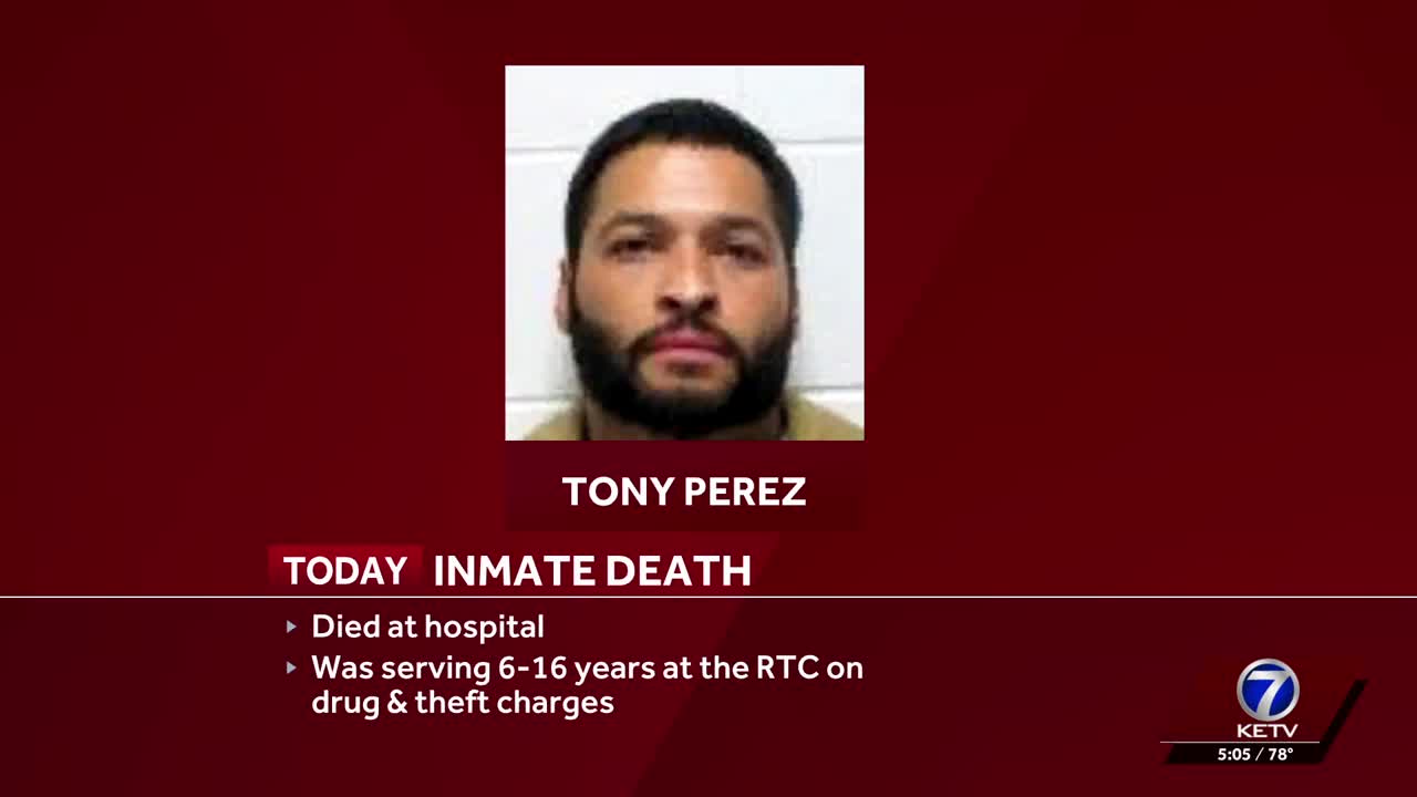 37-year-old inmate dies Friday at Nebraska corrections facility