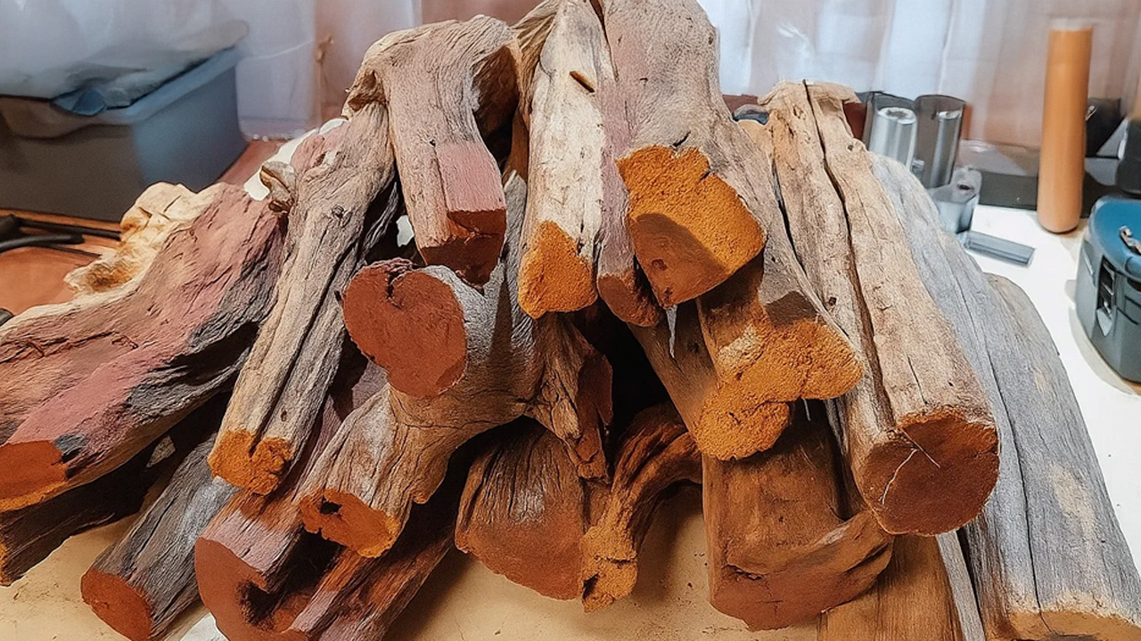 I turned camel thorn firewood into art!