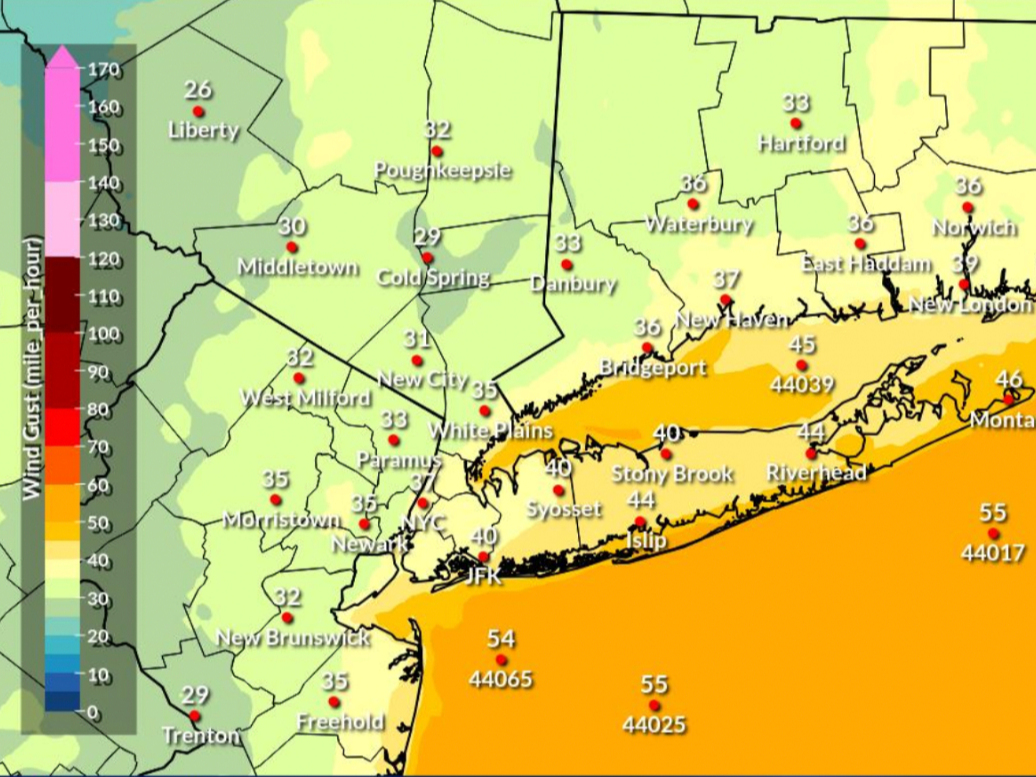Bergen County To Get Wind And Rain From Nor'Easter: See Timing, Impact Map