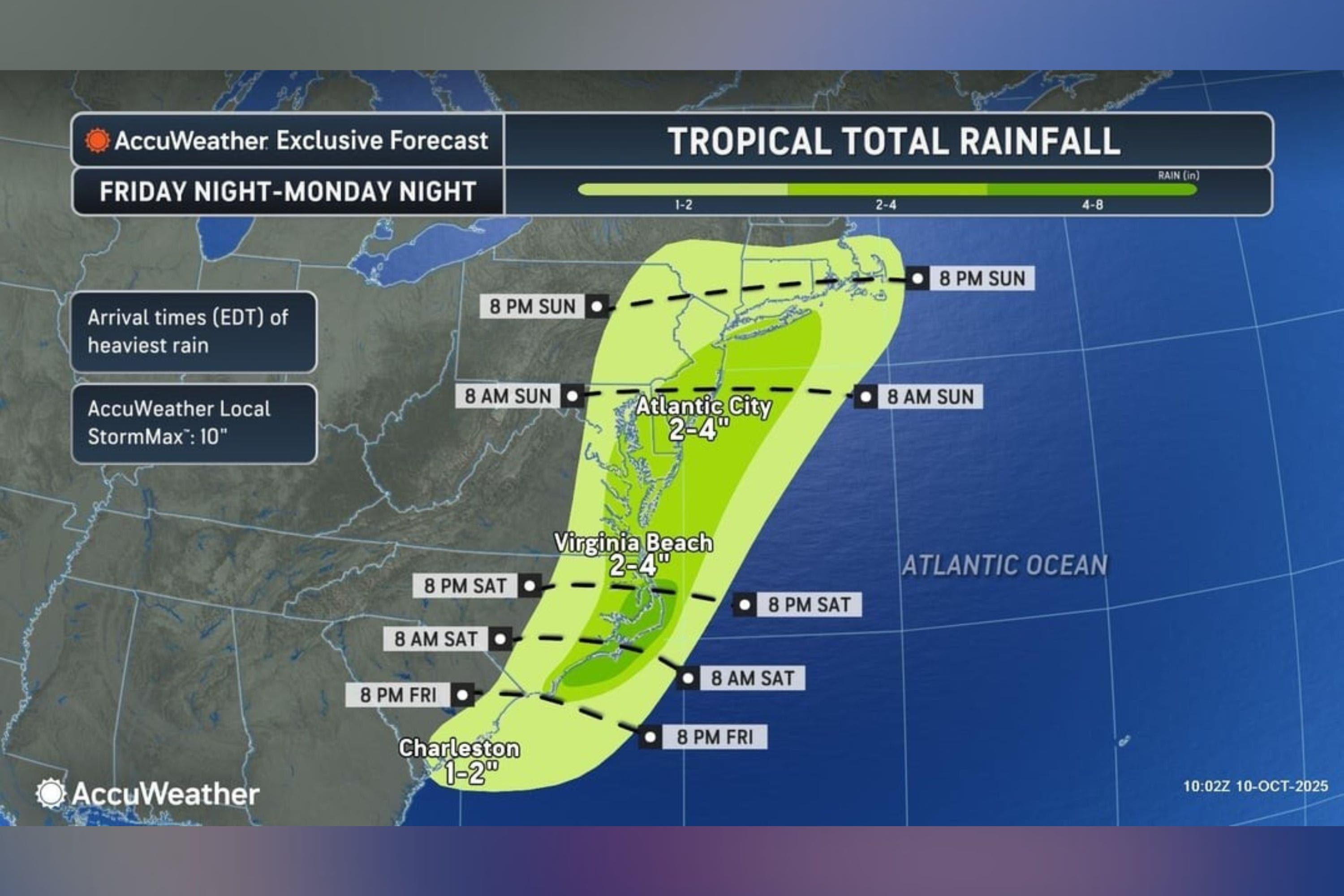 Nor’easter map shows which states face major impact this weekend