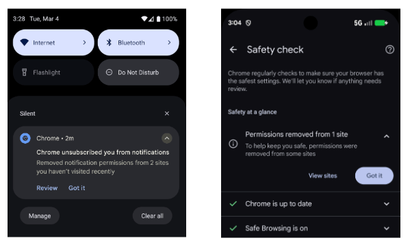 Chrome will automatically disable web notifications you don’t care about