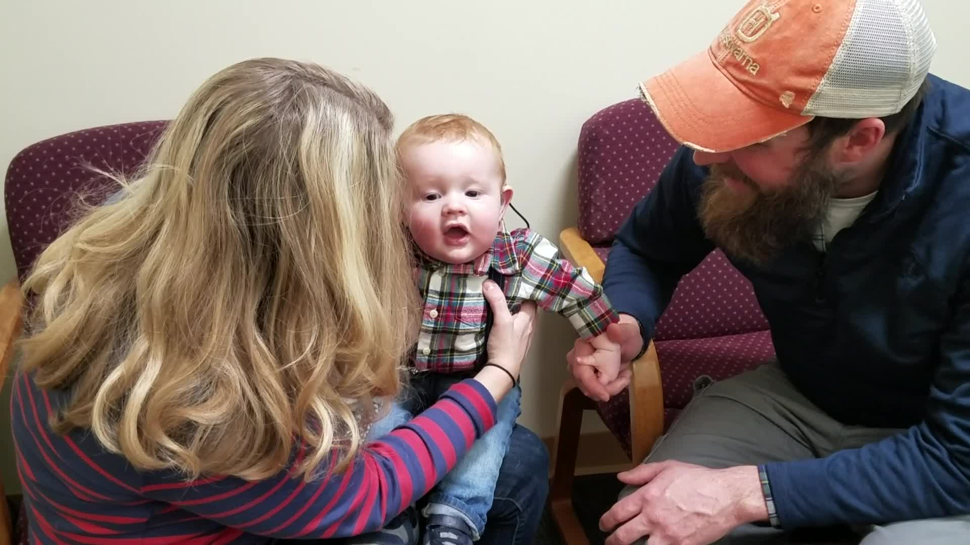 Baby boy's heartwarming reaction to hearing mom's voice