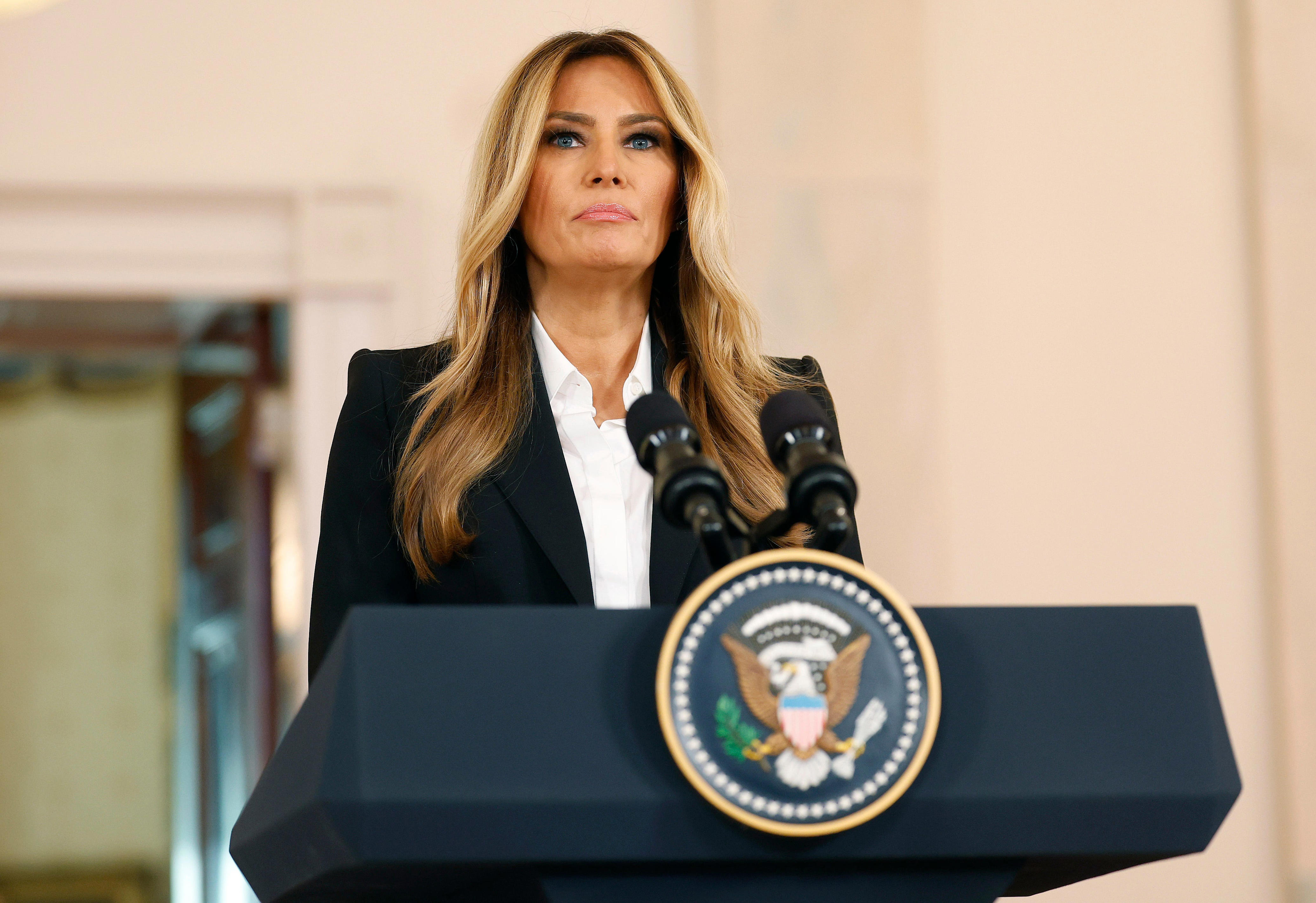 In rare address, Melania Trump says Russia will return Ukrainian ...