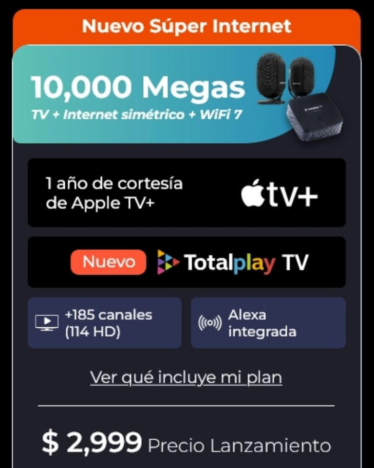 Adiós Telmex e Izzi: Este es el precio y todo lo que incluye el nuevo plan Totalplay de 10,000 megas
