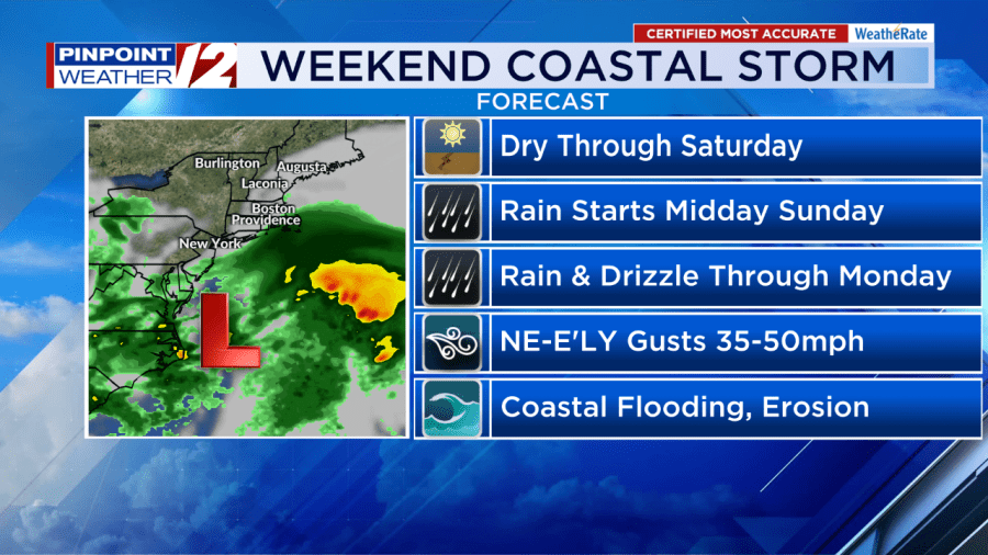 Heavy rain, wind expected to hit Southern New England during long weekend