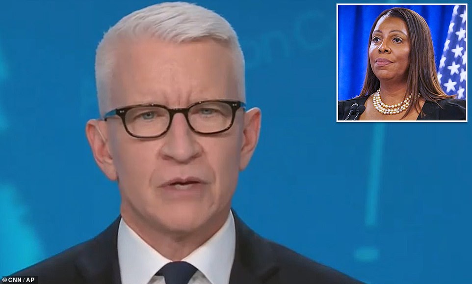 Anderson Cooper's attack on Letitia James after indictment