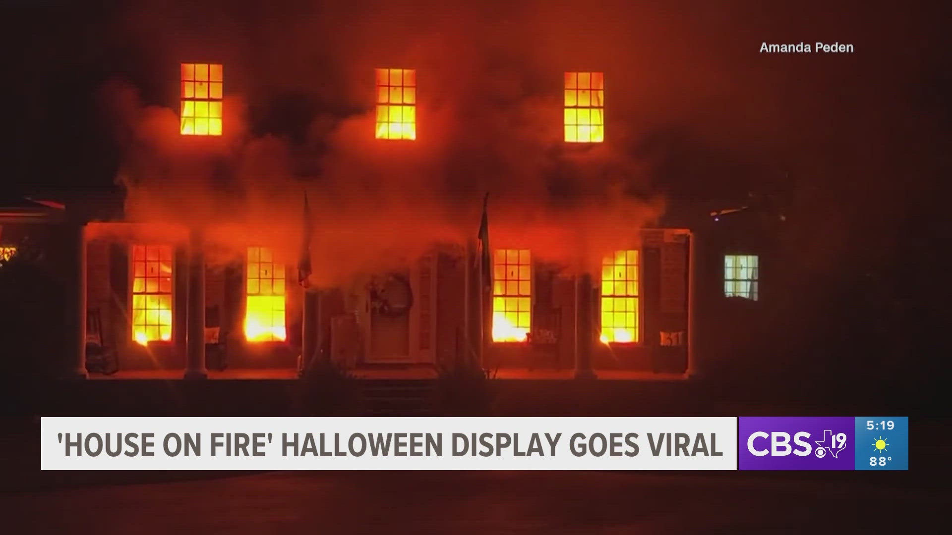CHECK IT OUT: 'House on fire' Halloween display goes viral