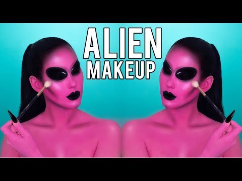 Pink alien makeup tutorial