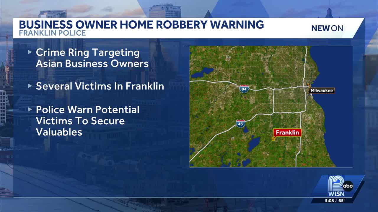 Franklin police warn of burglary ring targeting Asian business owners
