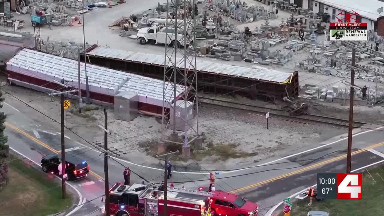 Train derails in St. Louis County, causing HAZMAT investigation