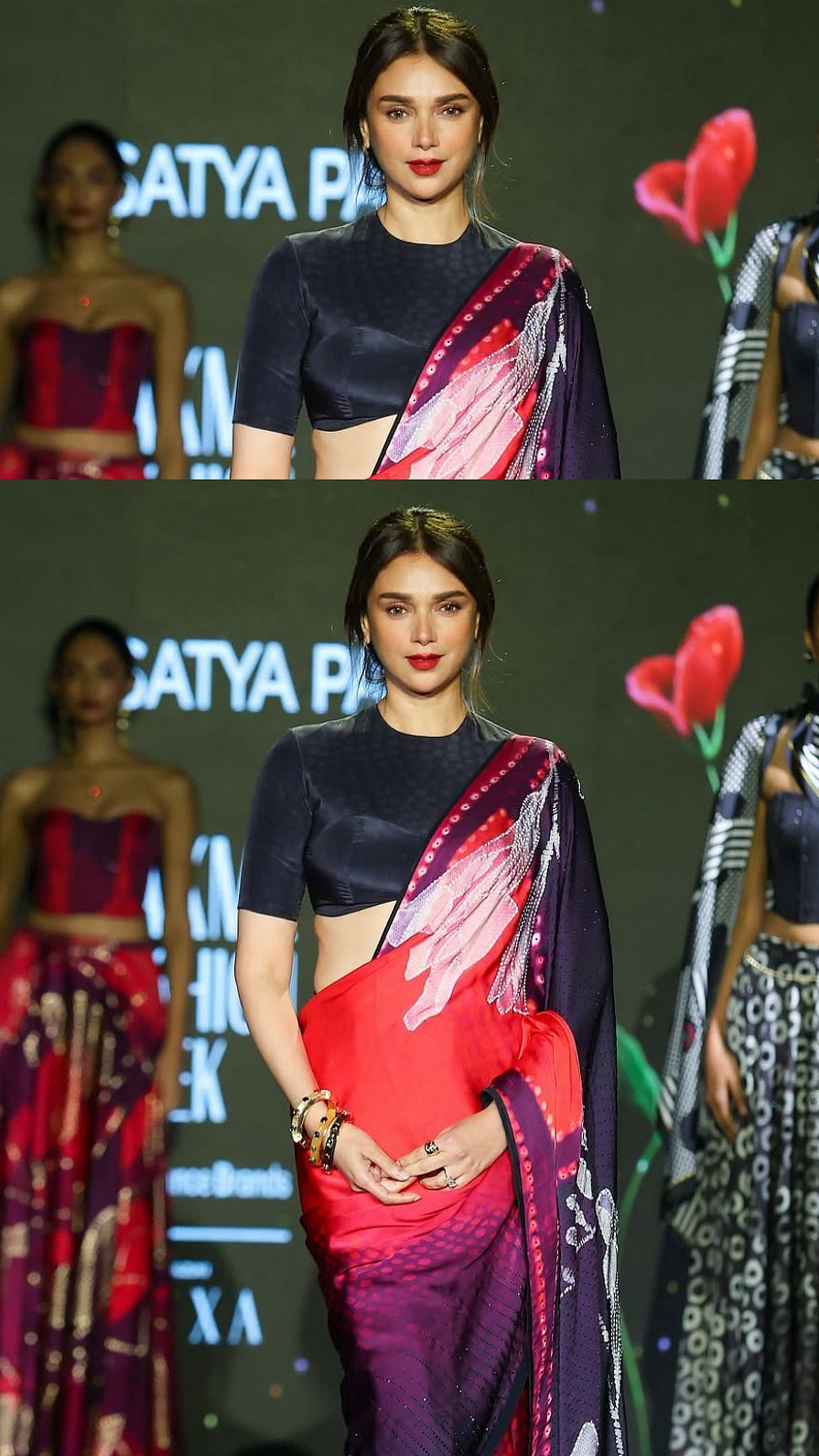 Aditi Rao Hydari Steals The Show In 'Night Green' Saree As She Steps In Her Co-Creative Directer ...