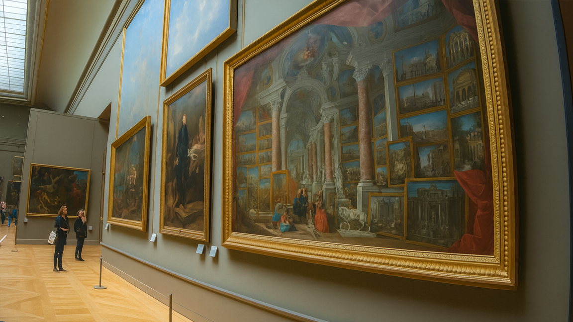 Louvre Museum Paris Walking Tour - Interior Art Gallery Views