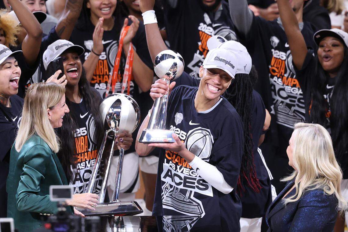 A'ja Wilson named WNBA Finals MVP after winning third title with Aces