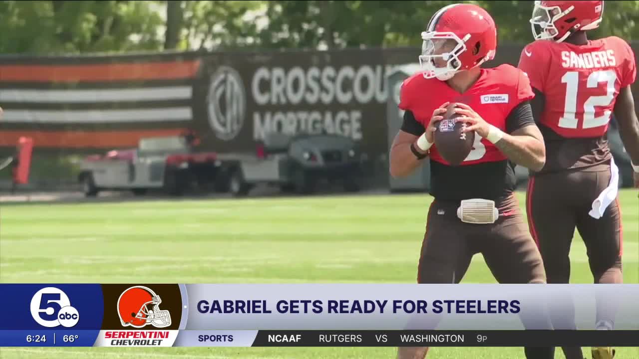 Gabriel gets ready for Steelers and Sanders is named QB2 for the game