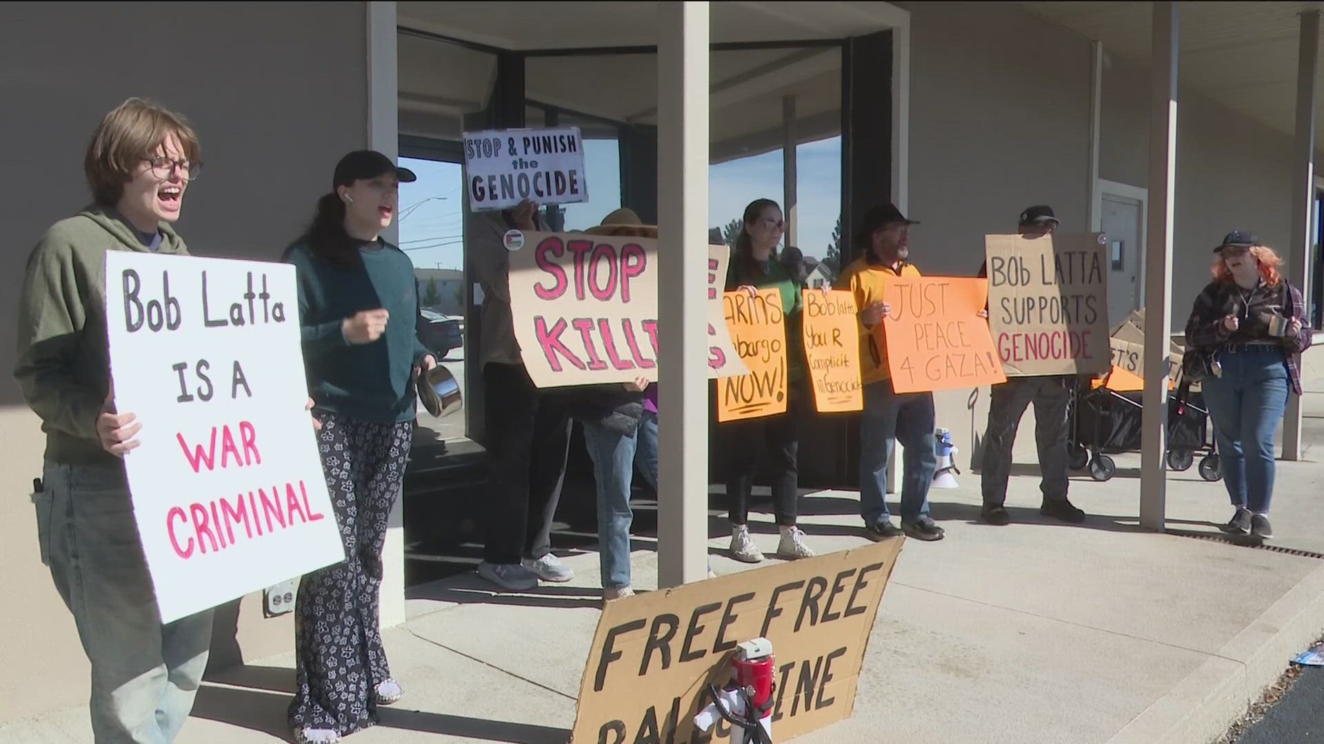 Protest held outside Congressman Bob Latta's office