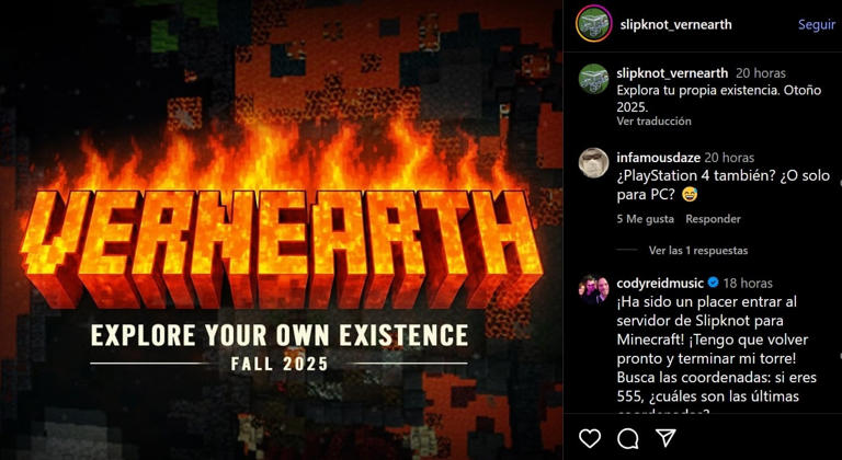 Fundador de la banda de metal Slipknot abre su servidor de Minecraft, y ...