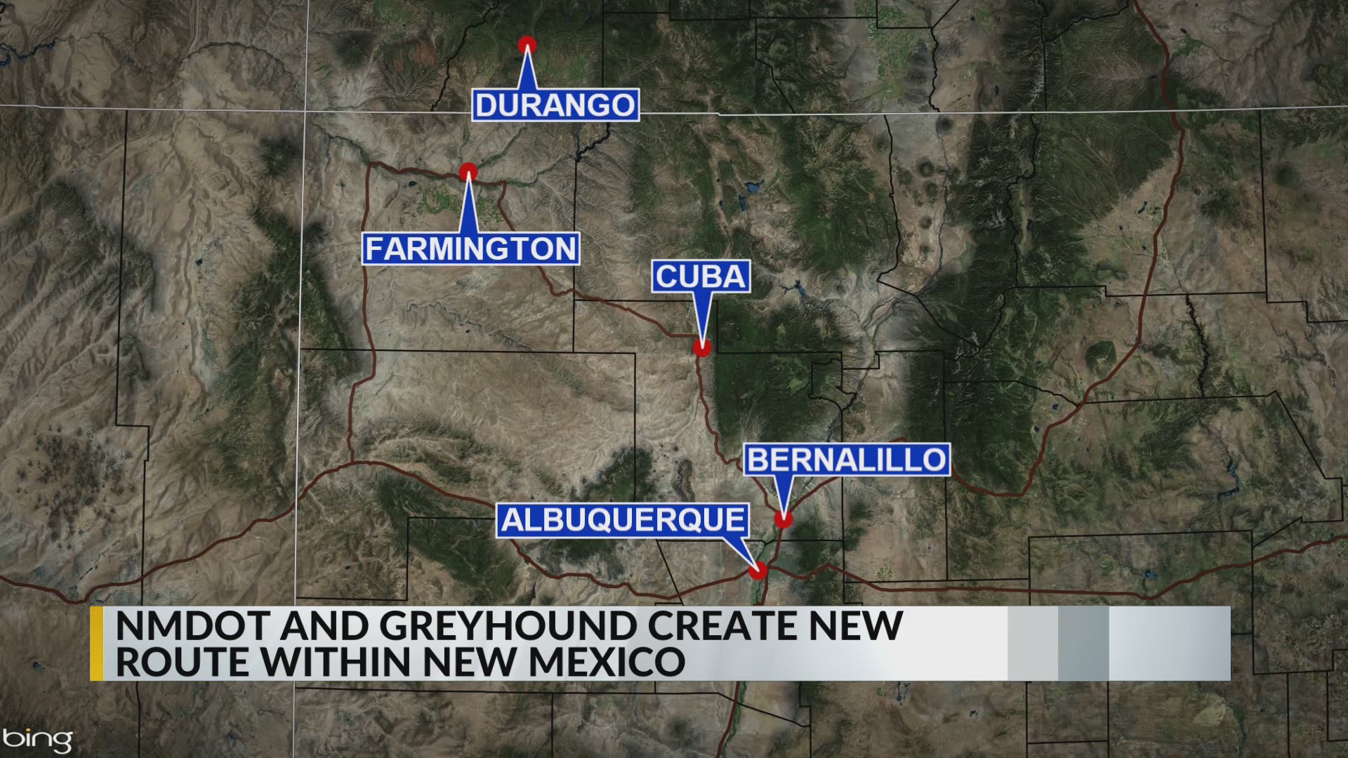 New Mexico Dept. of Transportation and Greyhound create new bus route