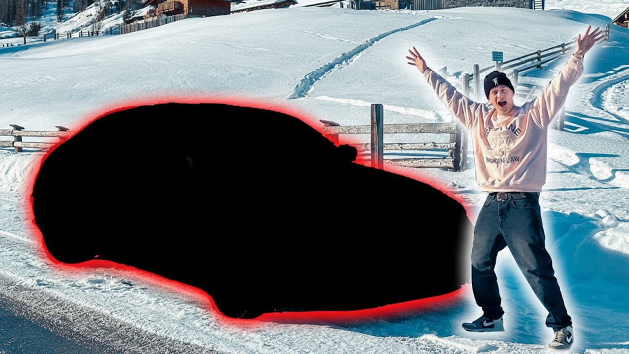 New Car Drift Test in Snow