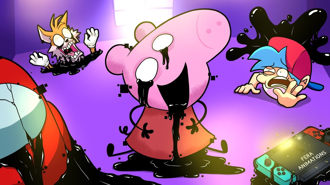 Corrupted Peppa Pig vs FNF Come Learn With Pibby Crossover Animation