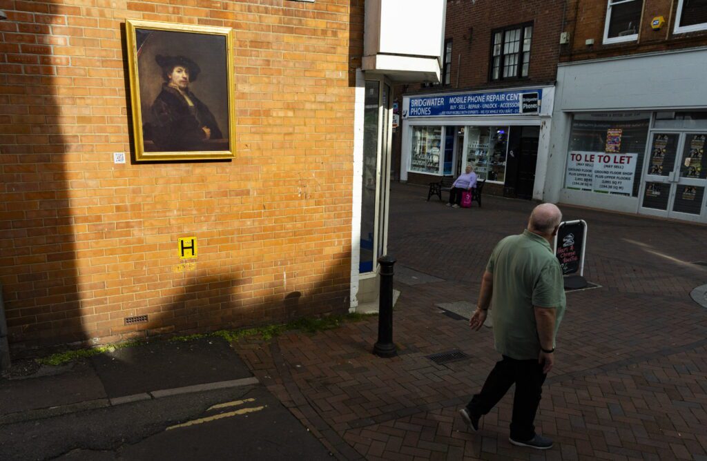 Life-size replicas of £70M worth of famous paintings hung around a town