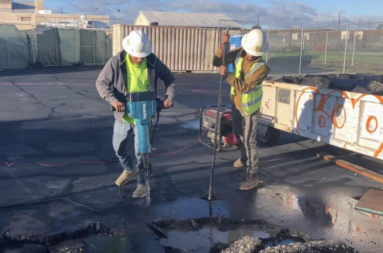 Providing shade in schoolyards and valuable skills to young job seekers