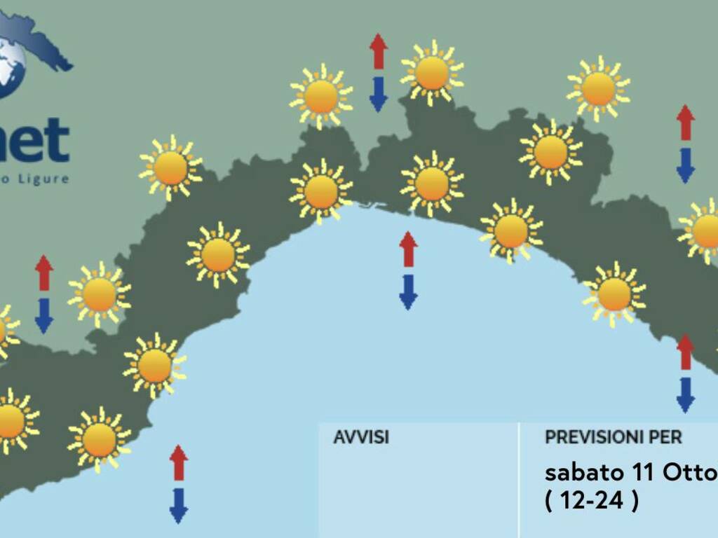 Meteo, in Liguria weekend con sole e temperature al di sopra della ...