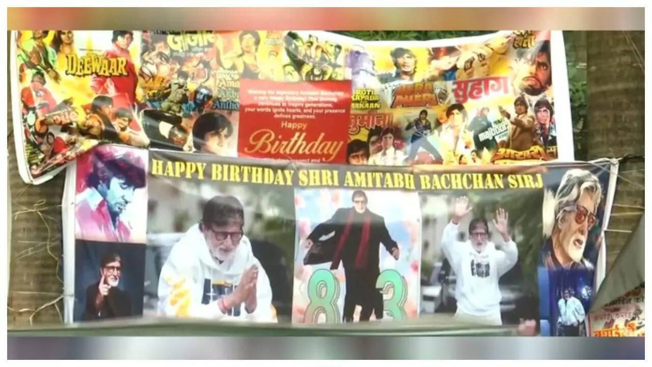Amitabh Bachchan turns 83: Fans gather outside Jalsa to celebrate ...