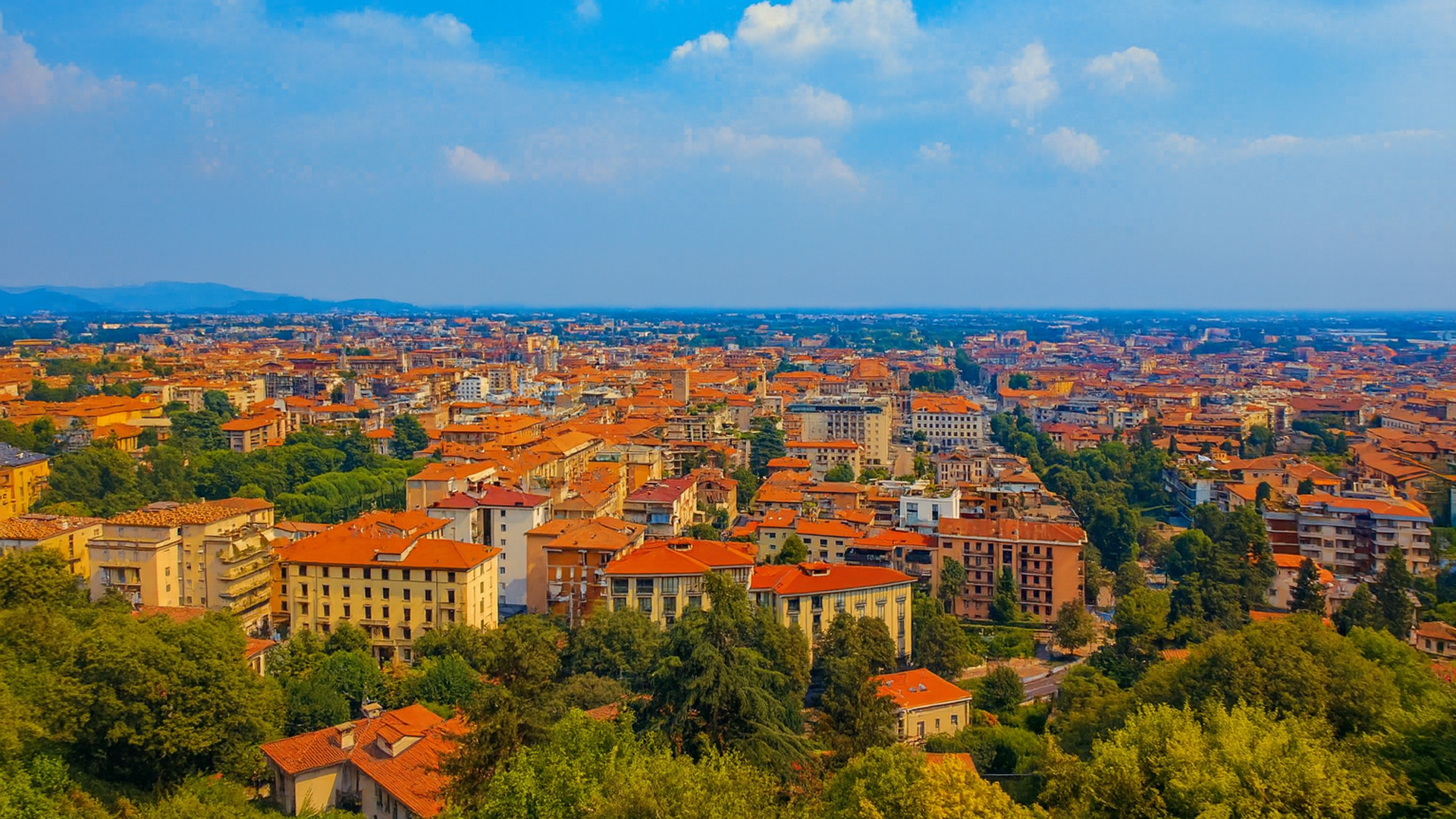 Bergamo, Italië Wandeltocht (4K)