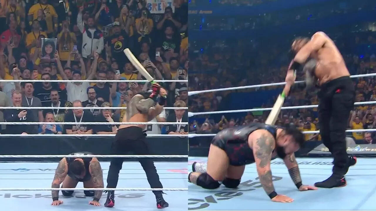Never seen before! WWE superstar Roman Reigns turns Virat Kohli, bats ...