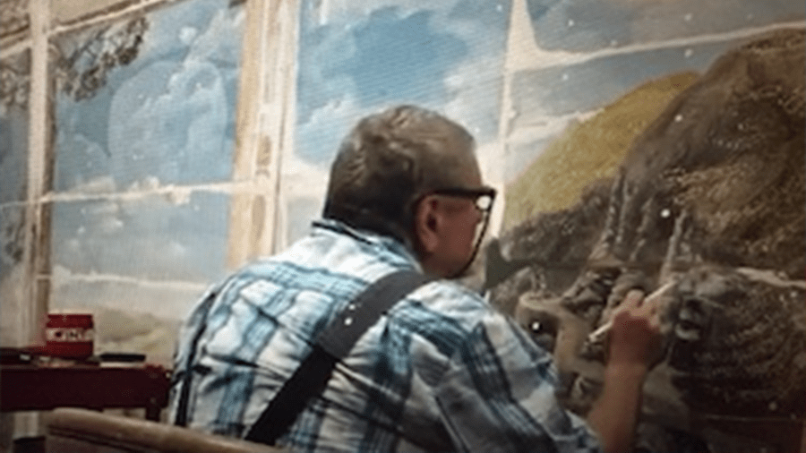 Artist salvages and restores beloved Oxbow mural in Northampton