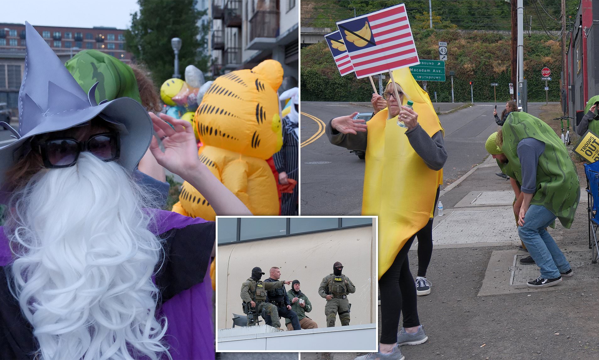 Portland mayor defies feds as ICE facility protesters' costumes get crazier