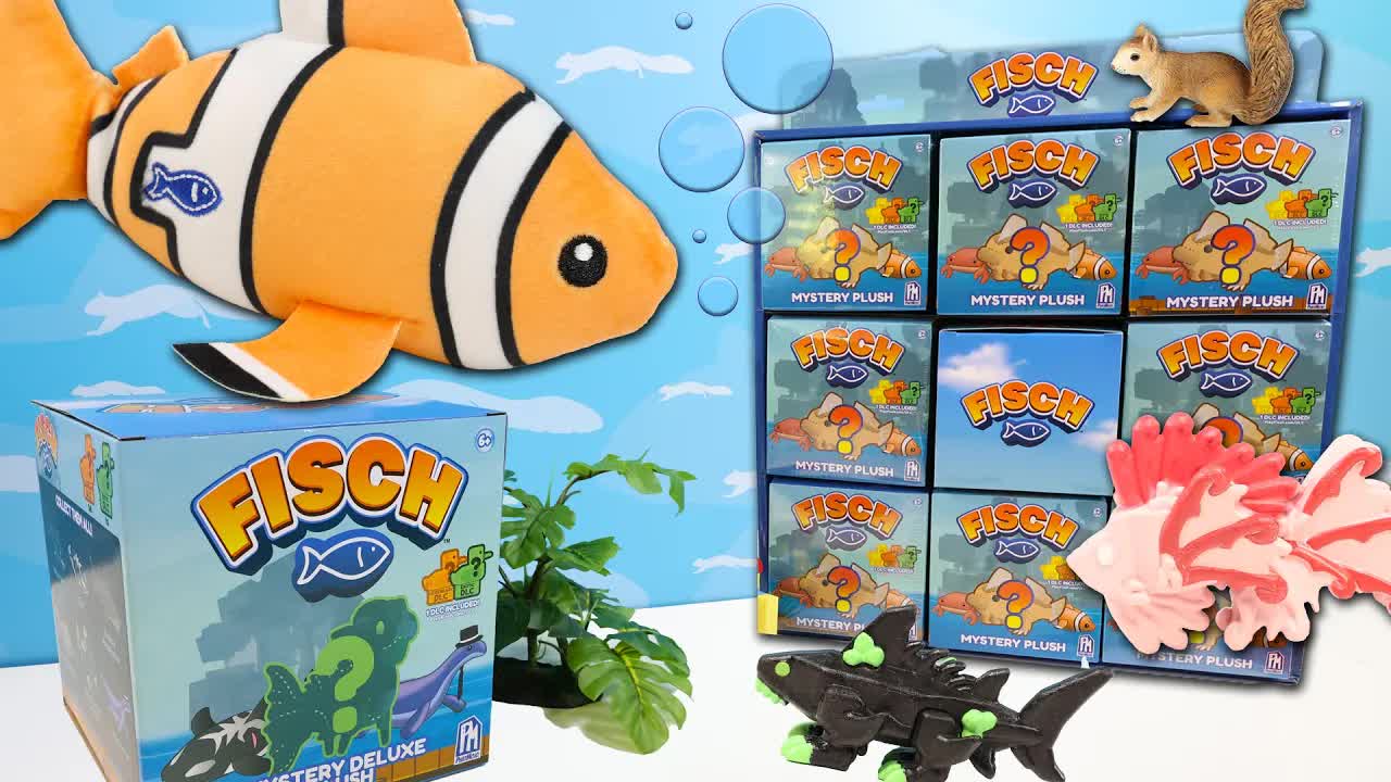 FISCH mystery water reveal micro figures toys and plush catch review